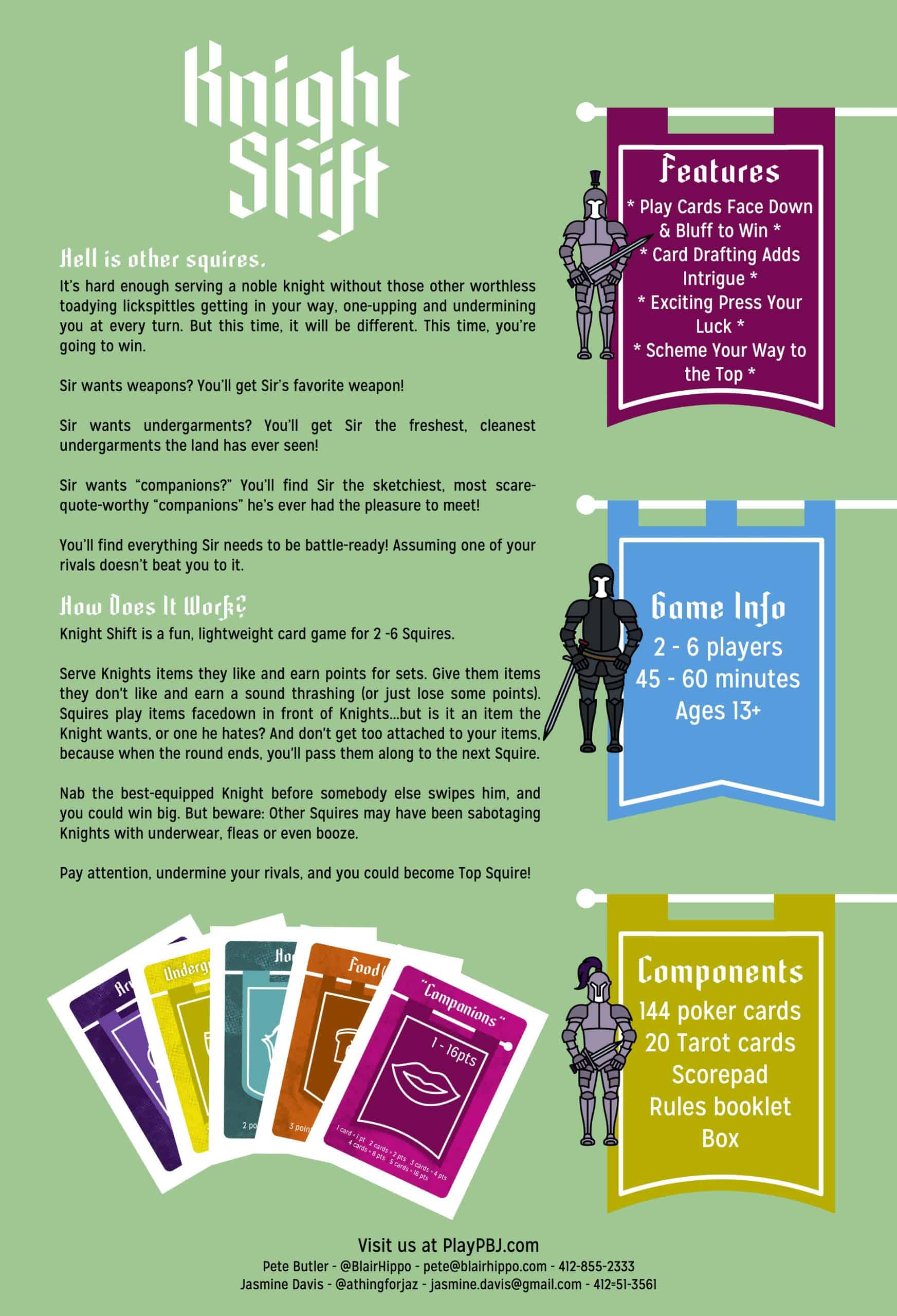 SELL SHEETS FOR GAME DESIGNERS 101 - League of Gamemakers