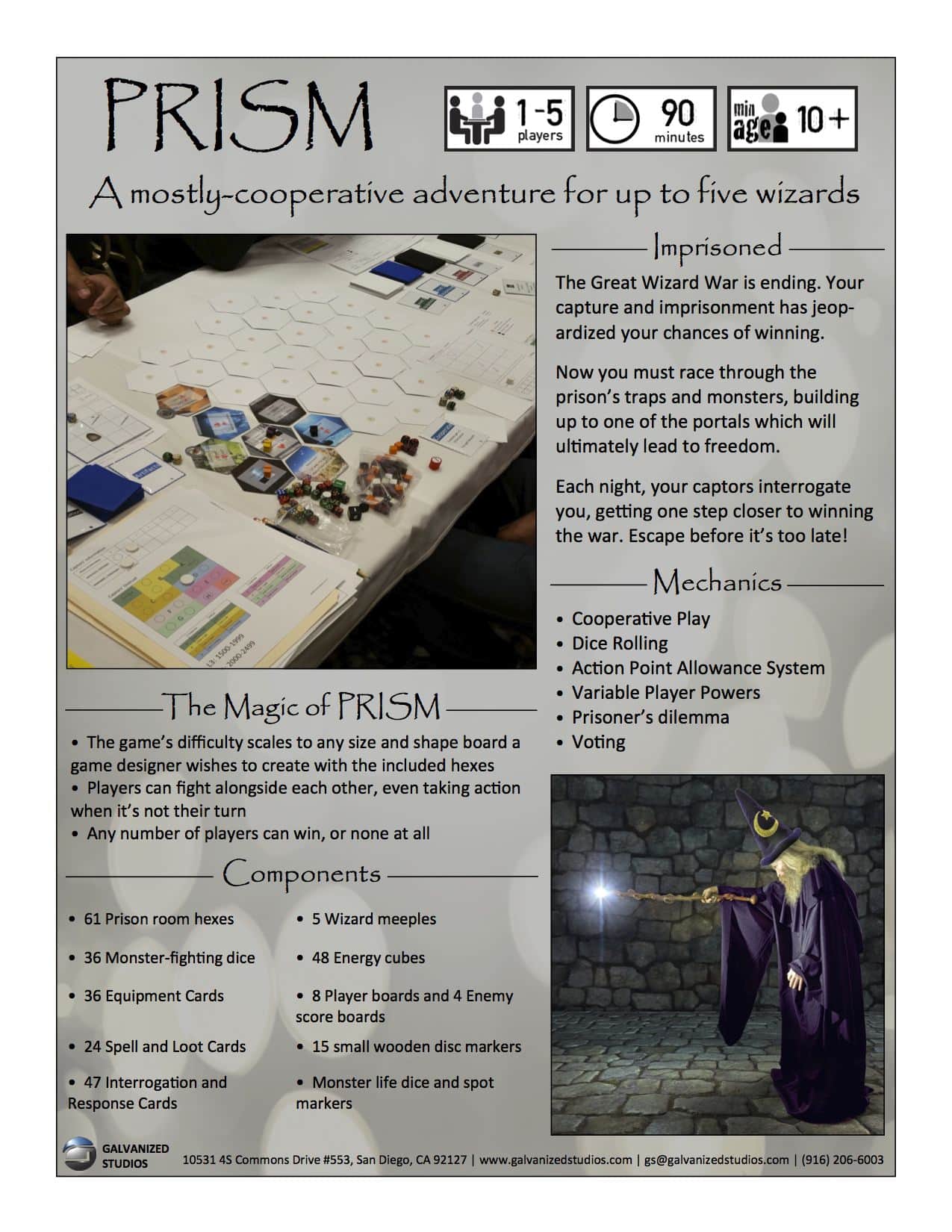 SELL SHEETS FOR GAME DESIGNERS 101 - League of Gamemakers